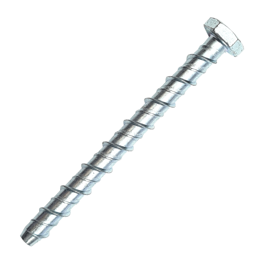 M10 (12mm) x 100mm Hex Head Ankerbolt, Concrete Bolt 8.8 Steel BZP
