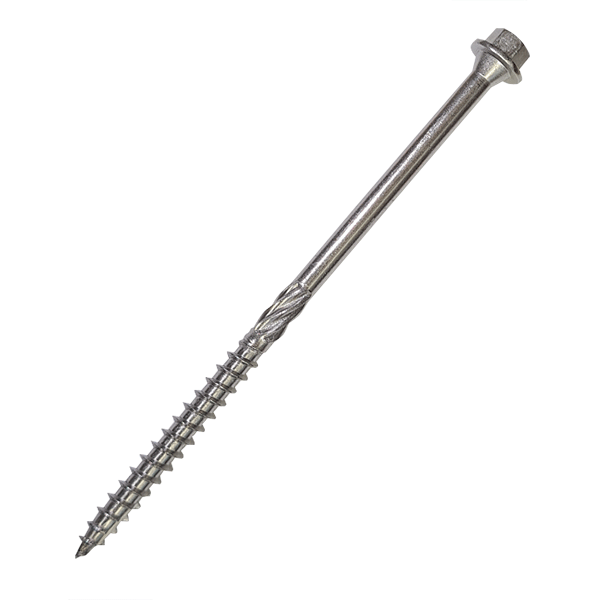 6.7 x 200mm flanged hex head timber screws x 25, A4 Stainless 200INDEXSST