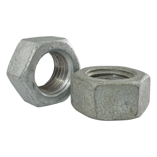 M20 Hex Full Nut, Grade 8 HDGV Galvanised (Tapped Oversize) DIN 934