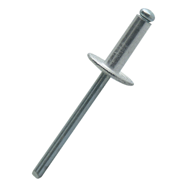 Large Flange Dome Rivet Alloy / Steel 4.8mm x 10mm | Bulk Buy Discounts