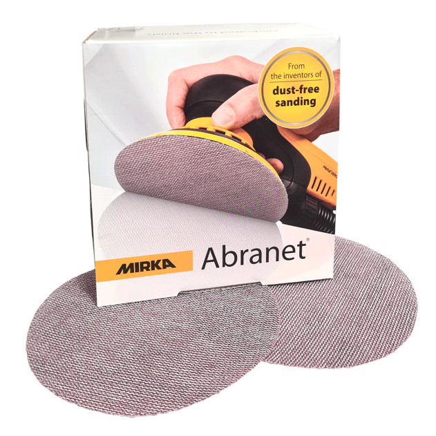 Mirka 150mm Abranet Sanding Disc, P120. Pack of 50, great prices