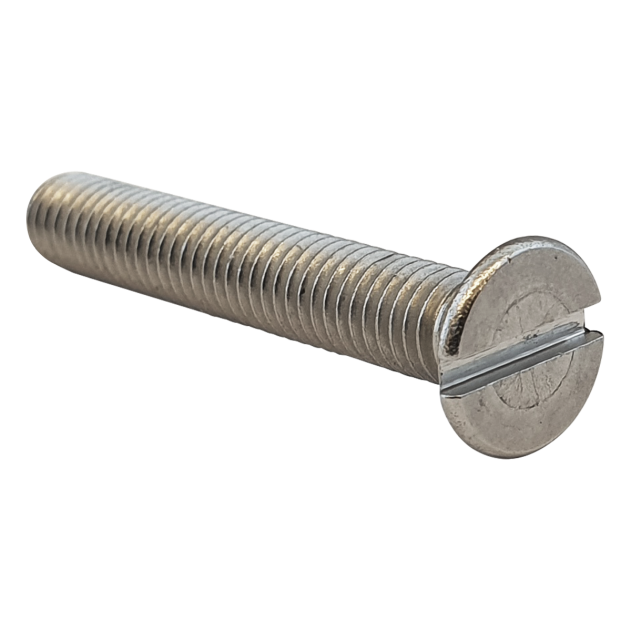 M3.5 x 30mm Slot CSK Machine Screw A2 Stainless DIN 963