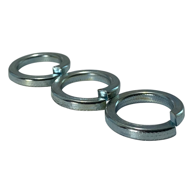 M16 Square Section Single Coil Spring Lock Washer BZP