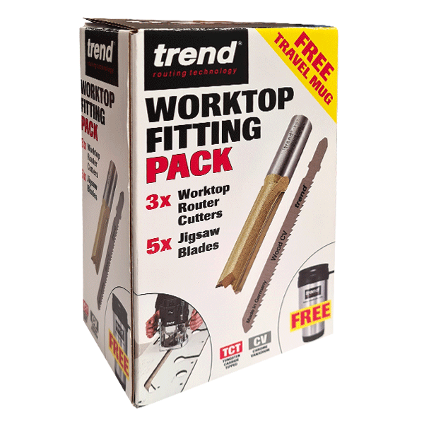 Clearance price on the Trend Worktop Fitting Pack with FREE Mug