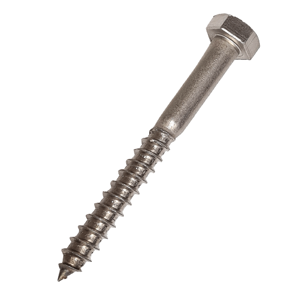 Corrosion resistant M8 x 75mm Stainless Steel Coach Screws DIN 571