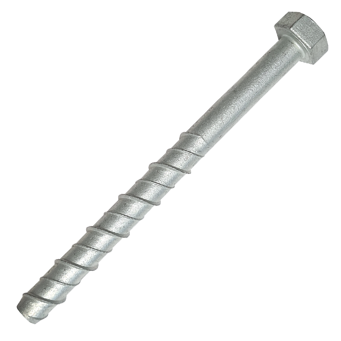 M16 (18mm) x 200mm Hex Head Anchor Bolt, Galvanised Grade 8.8